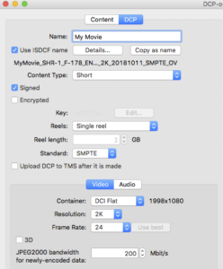 DCP Creation with DCP-o-matic - 2 Pop