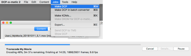 DCP Creation with DCP-o-matic - 2 Pop