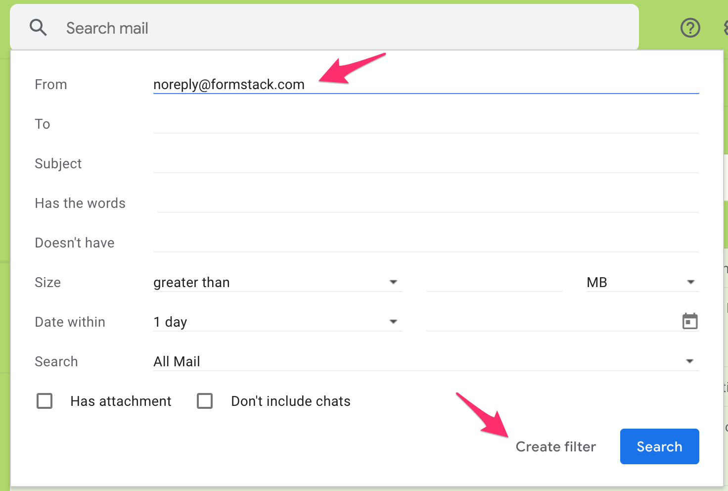 Creating an Email Filter in Gmail - 2 Pop